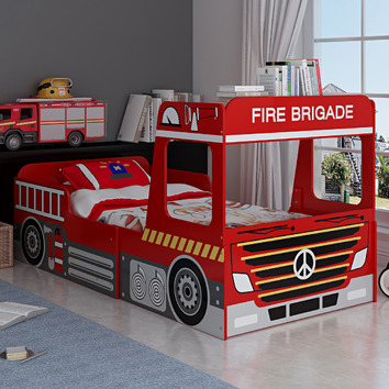 Gigi's Garden Laurence Adjustable Fire Truck Bed | Temple & Webster
