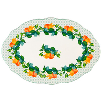 Jardino Oval 36cm Porcelain Platter | Temple & Webster