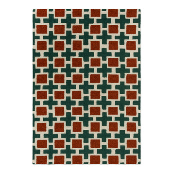 Rust Hatch Hand-Tufted Wool Rug | Temple & Webster
