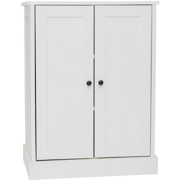 In Home Furniture Style White Hamptons Double Door Cupboard | Temple ...