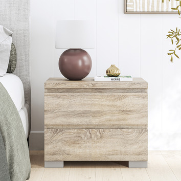 West Valley Interiors Piper 2 Drawer Bedside Table | Temple & Webster