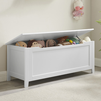 West Valley Interiors Kids' White Classic Toy Storage Box | Temple ...