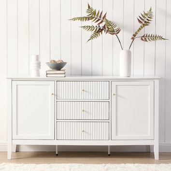 West Valley Interiors Amara 3 Drawer Sideboard Buffet | Temple & Webster