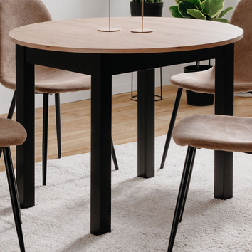 Core Living Adler Round Extendable Dining Table | Temple & Webster