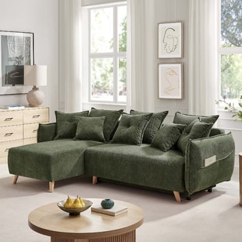 Core Living Thomas 3 Seater Double Sofa Bed with Left Chaise | Temple ...