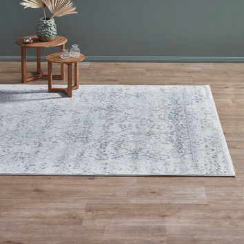 Temple & Webster Silver & Cream Vita Vintage-Style Rug