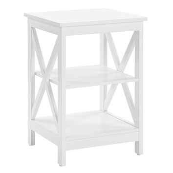 Temple & Webster White Noosa Side Table with Shelf