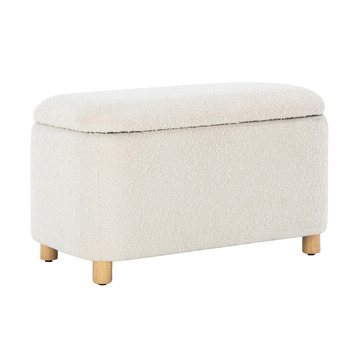 Temple & Webster Duncan Boucle Storage Ottoman Bench