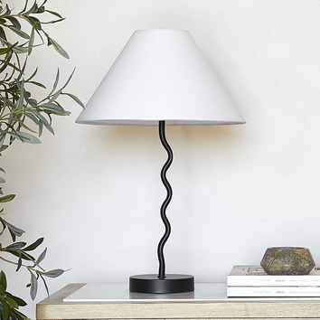 Temple & Webster Lyon Metal Wave Table Lamp