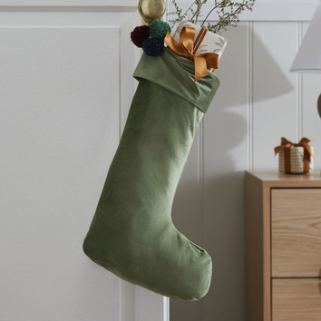 Temple & Webster Velvet Christmas Stocking