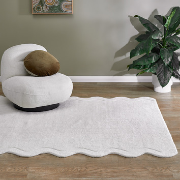 Temple & Webster Sicily Scalloped Wool Rug