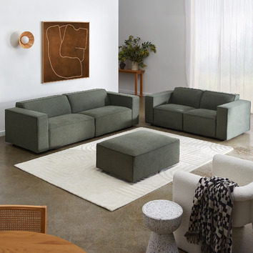 Temple & Webster Russo 5 Seater Sofa & Ottoman Set