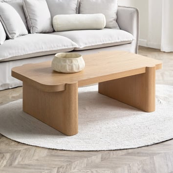 Temple & Webster Wesley Premium Oak Wood Coffee Table