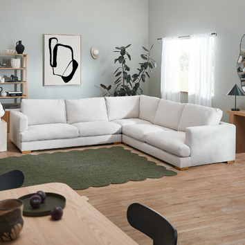 Temple & Webster Haven 5 Seater Premium Upholstered Corner Sofa