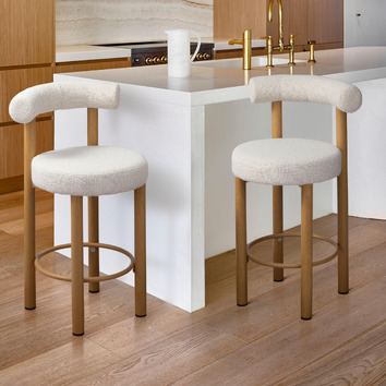 Temple & Webster 66.5cm Roselin Boucle Bar Stools