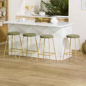 Temple & Webster 68cm Nedda Boucle Bar Stools