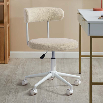 Conrad Boucle Office Chair | Temple & Webster