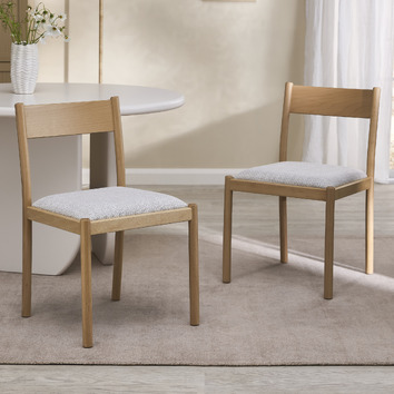 Temple & Webster Sandra Solid Beech Wood Dining Chairs
