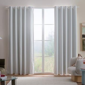 Temple & Webster Kara Blockout Eyelet Curtains