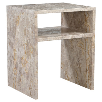 Beige Delight Mia Marble Side Table | Temple & Webster