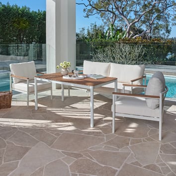 Temple & Webster 5 Seater Coogee Outdoor Lounge Dining Set
