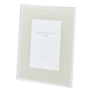 OneSixEightLondon Off White & Silver Minerva Glass Photo Frame | Temple ...