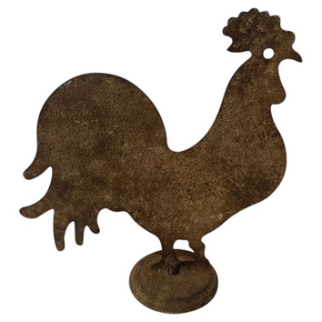 Chook on Base Iron Statue | Temple & Webster