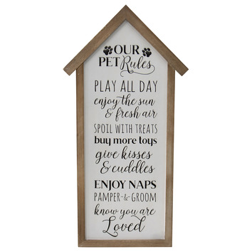 Our Pet Rules Wall Plaque | Temple & Webster