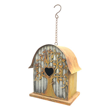 High St. Galvanise & Rust Clint Hanging Birdhouse | Temple & Webster