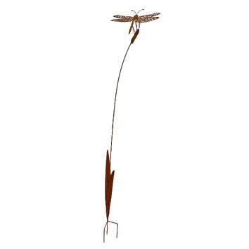 High St. 182cm Dragonfly Iron Garden Stake | Temple & Webster