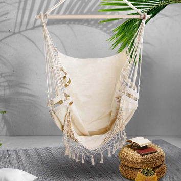 Amir Cotton-Blend Hammock Chair | Temple & Webster