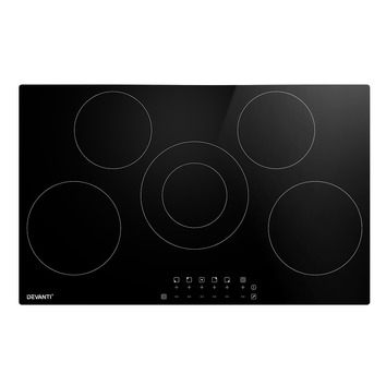 Dwell Home Devanti 90cm 5 Zone Ceramic Induction Cooktop With Dual ...