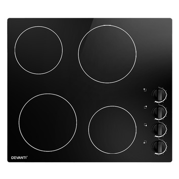 Dwell Home Devanti 60cm 4 Zone Ceramic Glass Cooktop | Temple & Webster