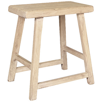 Chartwell Home Pachoca Rectangular Recycled Elm Wood Stool | Temple ...