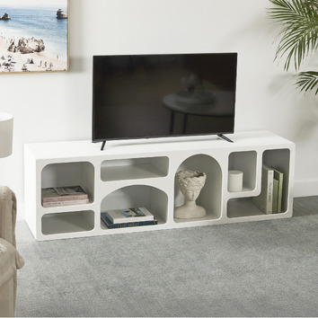 Maddison Lane White Mykonos Sculptural TV Unit | Temple & Webster