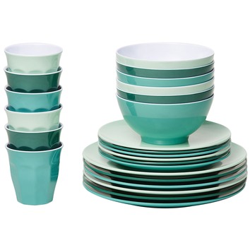 Meloware 24 Piece Harmony Classic Pro Melamine Dinner Set | Temple ...