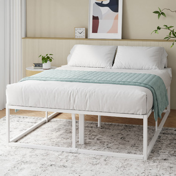 Studio Home White Karin H45cm Steel Bed Base | Temple & Webster