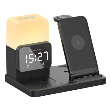 TimeTreasureHome LED Wireless Charging Dock & Alarm Clock | Temple ...