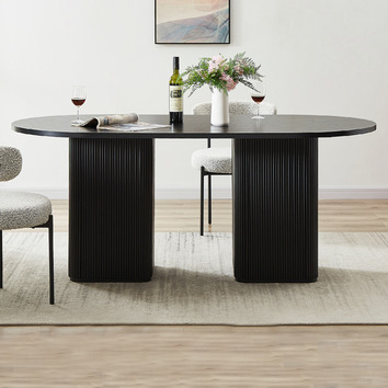 NordicHouse Chandni Ribbed 180cm Dining Table | Temple & Webster