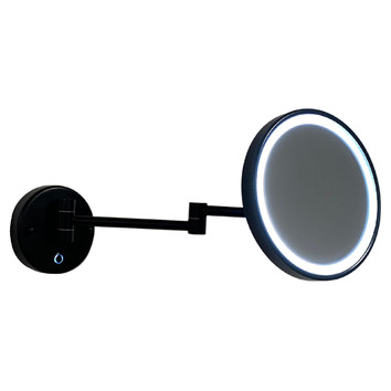 Luxe View Co Black Illusion LED Mirror with Demister | Temple & Webster
