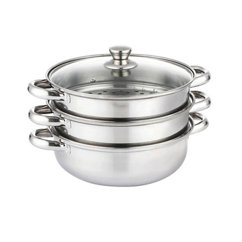 Oakleigh Home 3 Tier Stainless Steel Steamer | Temple & Webster