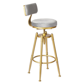 Oakleigh Home Safiya Velvet Adjustable Barstool | Temple & Webster