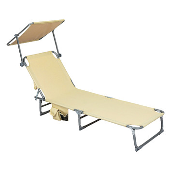 Phoebe Sun Lounge with Canopy | Temple & Webster