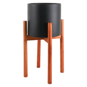 Papaya&Patina Peyton Ceramic Planter on Stand | Temple & Webster