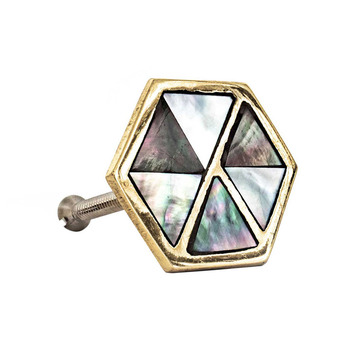 Black Pearled Spliced Hex Knob | Temple & Webster