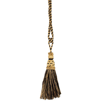 Natural & Black Jute Bell Curtain Tieback | Temple & Webster