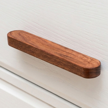 Blyth 128mm Walnut Wood Baton Cabinet Handle | Temple & Webster