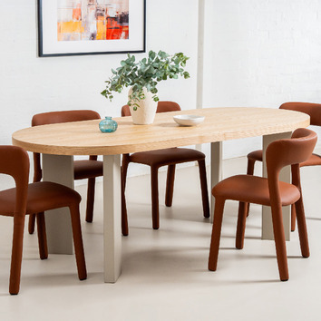 Hester Curved Dining Table | Temple & Webster