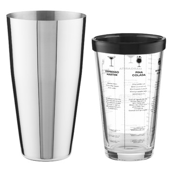 2 Piece Cocktail & Co Boston 400ml Recipe Shaker | Temple & Webster