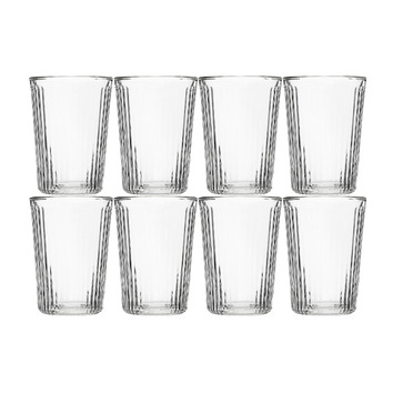 Blend Stripey 250ml Double Wall Glass Cups | Temple & Webster
